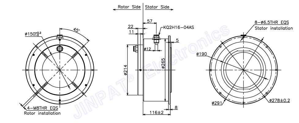 Pneumatic Rotary Unions with Through Bore - JINPAT