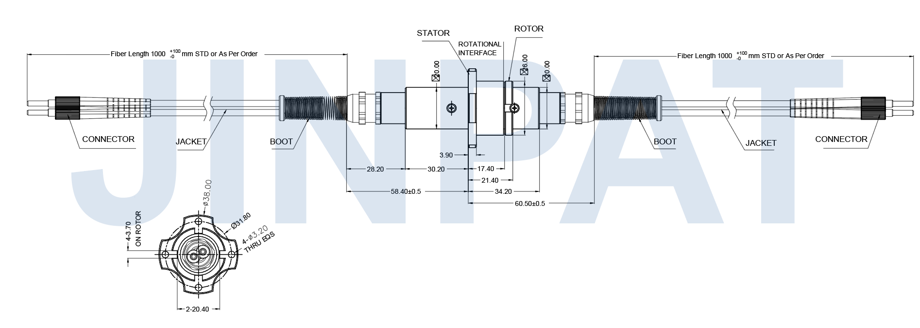 LPFO-04N-A fiber optic rotary joints - JINPAT